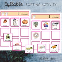 Syllable Sorting Flashcards, Syllable Counting Cards, Clap the ...