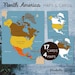 North America Montessori Maps and Country Cards. Geography Continent ...