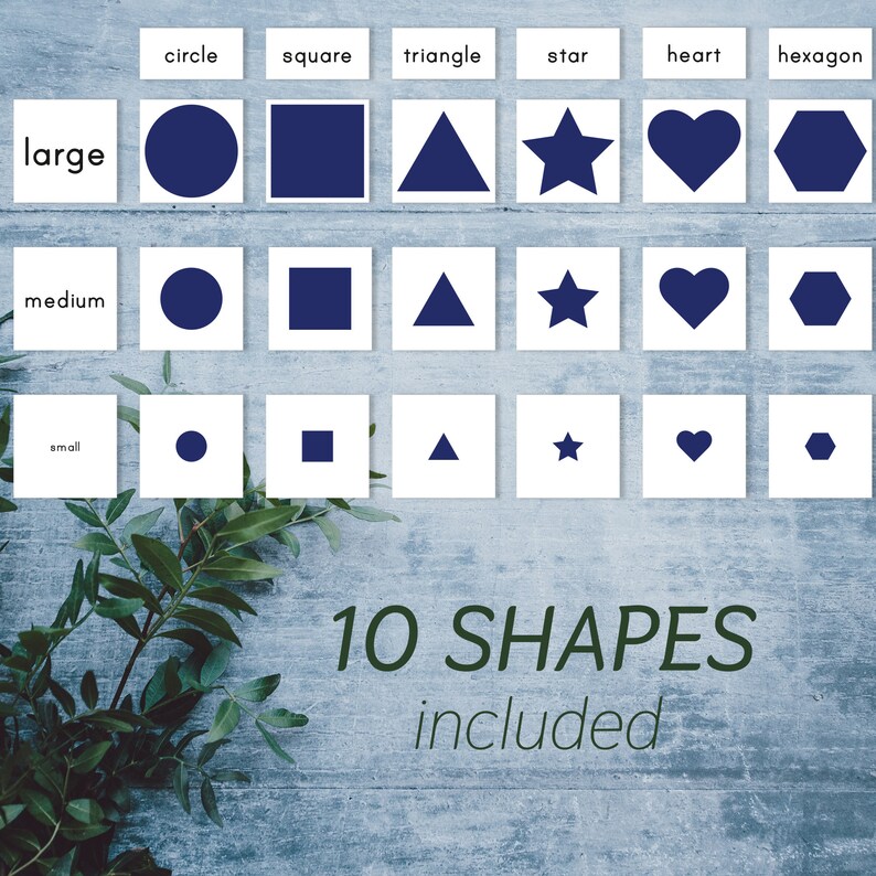 Shape Sorting Activity. Montessori Printable. - Etsy