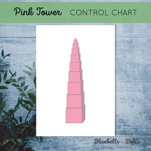 Pink Tower Printable Patterns, Matching Cards and Chart. Montessori ...