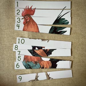 Farm Animal Number Sequence Puzzles 1-10. Preschool Math Printable ...