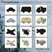 Vehicle Shadow Matching Cards. Montessori Toddler Printable. Preschool ...