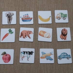 Toddler Category Sorting Printable. Montessori Matching Activity. - Etsy