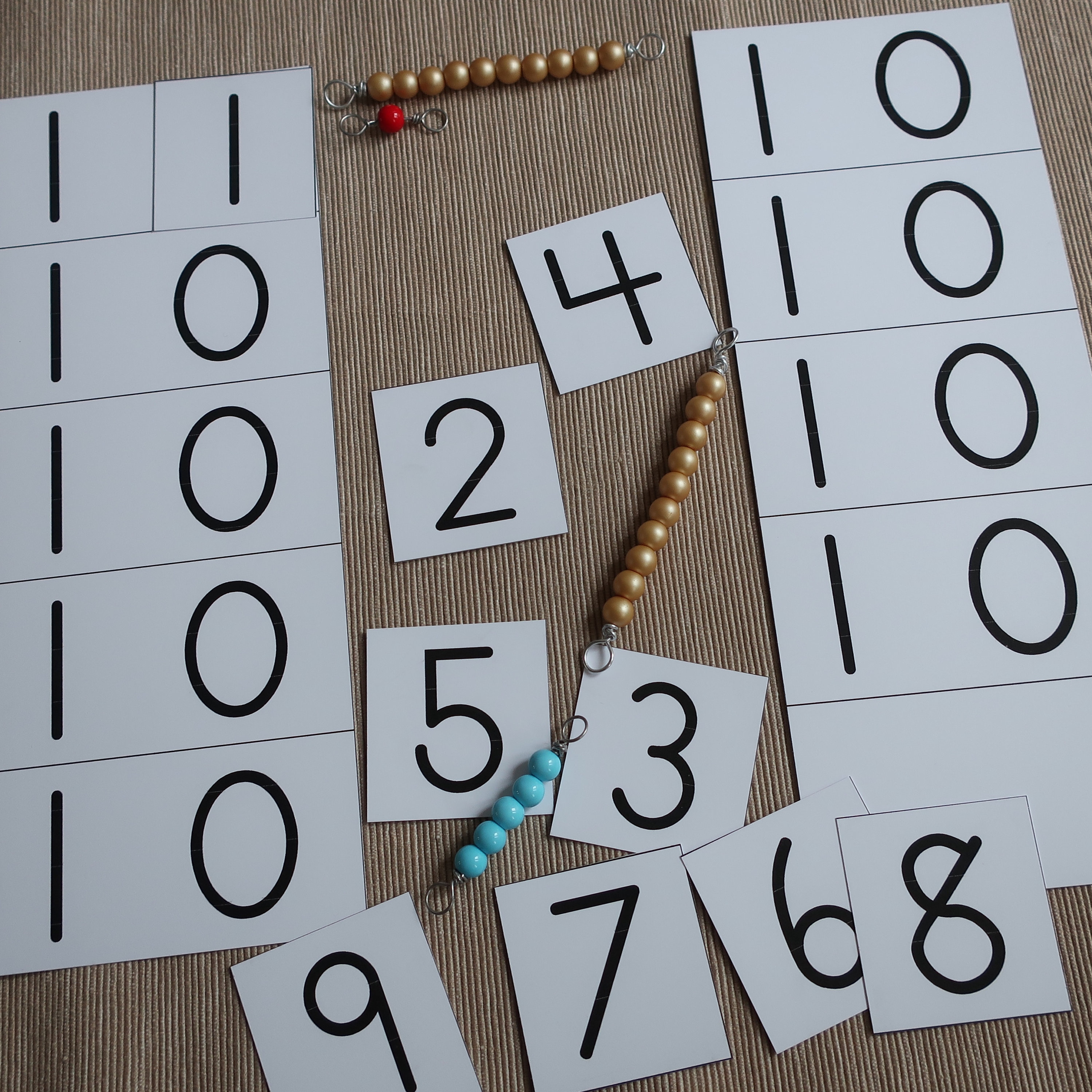 Montessori Teen Beads Printable Cards and Worksheets. - Etsy