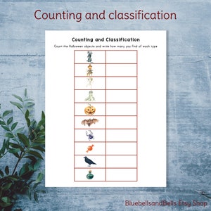 Halloween Preschool Printable Graphing Worksheets. Fall Montessori I ...
