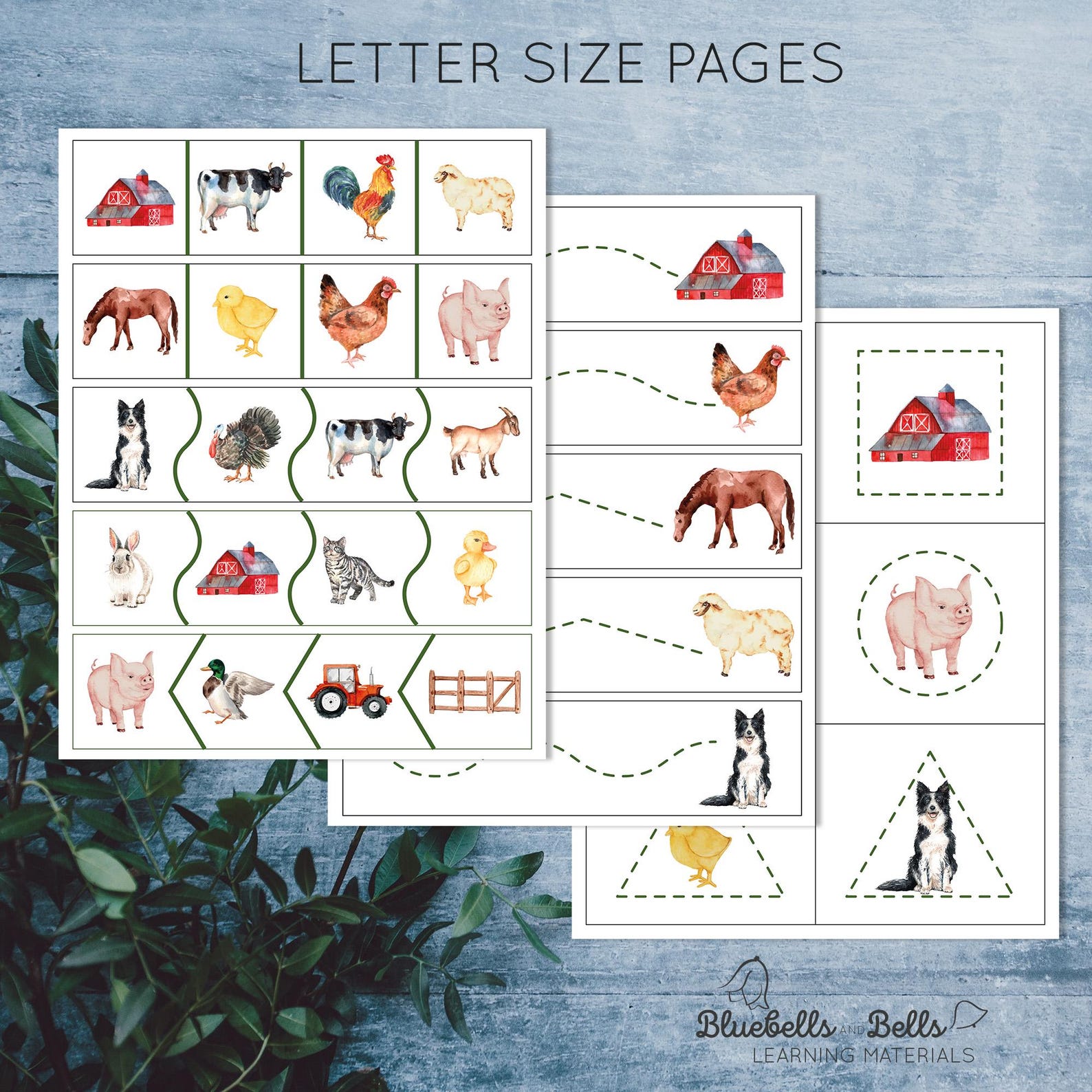Farm Animal Cutting Strips. Preschool Scissor Practice Worksheets ...