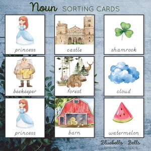 Noun Sorting Person, Place or Thing. Montessori Parts of Speech ...