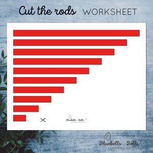 Montessori Red Rods Printable Activity. Montessori Size Sorting ...