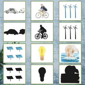 Earth Day Shadow Matching Cards. Montessori Preschool Printable ...