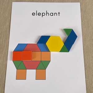 Africa Animals Pattern Blocks Templates. Wild Animals Toddler Activity ...