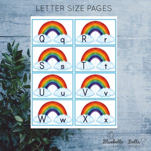 Rainbow Letter Matching Printable Puzzles. Montessori Spring Preschool ...