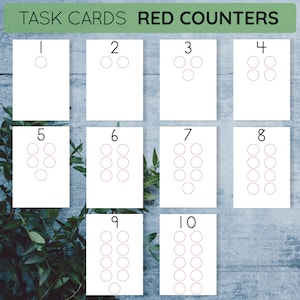 Montessori Printable Red Counters Activities. Toddler and Preschool ...