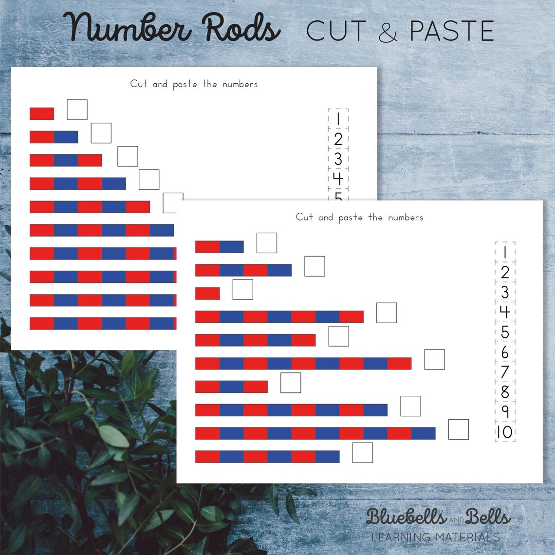 Montessori Number Rods Coloring Booklet. Montessori Math Printable. - Etsy