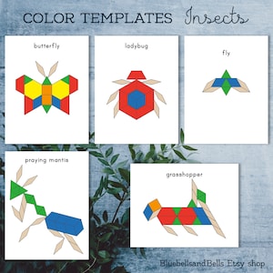 Insect Pattern Blocks Templates. Spring Printable Preschool and ...