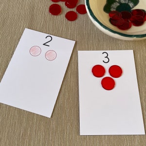 Montessori Printable Red Counters Activities. Toddler and Preschool ...