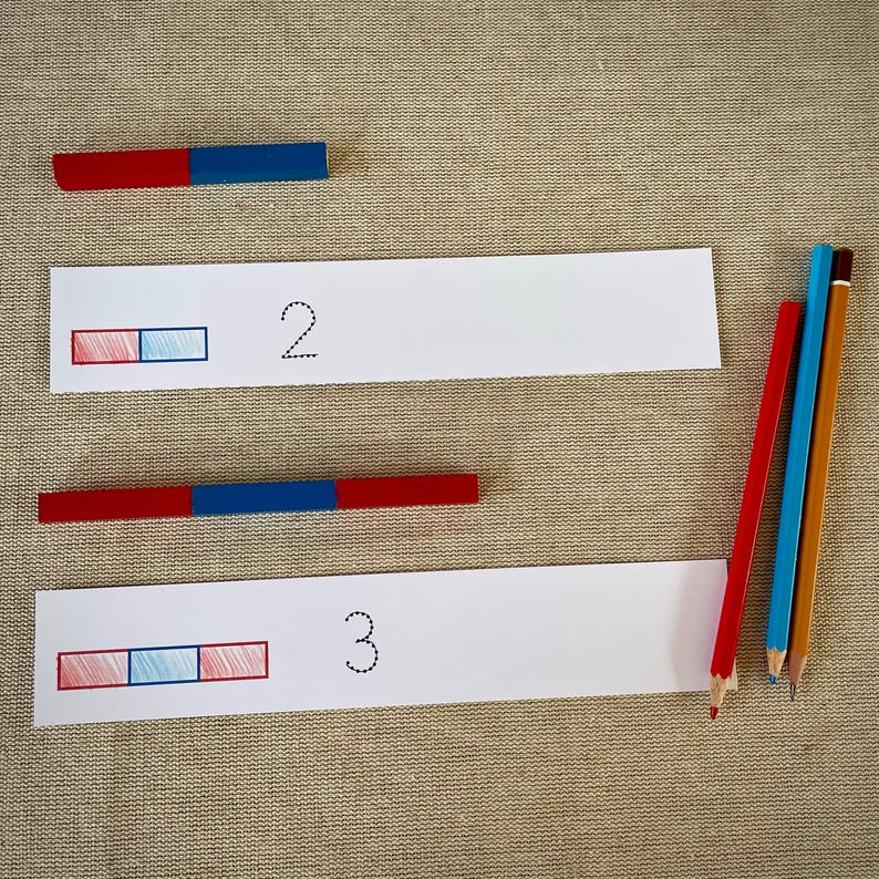 Montessori Number Rods Coloring Booklet. Montessori Math Printable. - Etsy