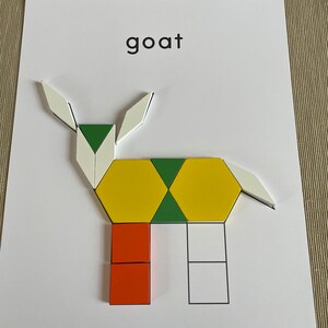 Farm Animals Pattern Blocks Templates. Preschool and Kindergarten Shape ...