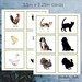 Farm Animal Shadow Matching Cards. Toddler Montessori Printable. - Etsy