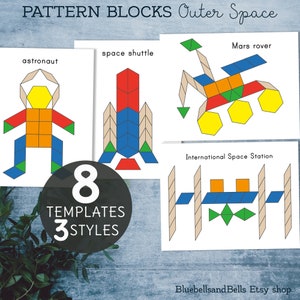 Outer Space Pattern Blocks Templates. Solar System Preschool and ...