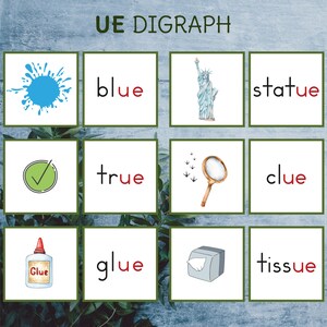Montessori Printable Green Series Word and Picture Matching Cards ...