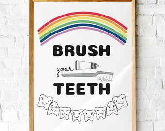 PDF Printable, Brush Your Teeth, Dental Game, Dental Health, Oral ...