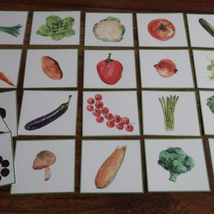 Vegetables Printable Shadow Matching Cards. Montessori Toddler Activity ...