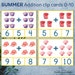 Montessori Summer Printable Addition Clip Cards. Preschool and - Etsy