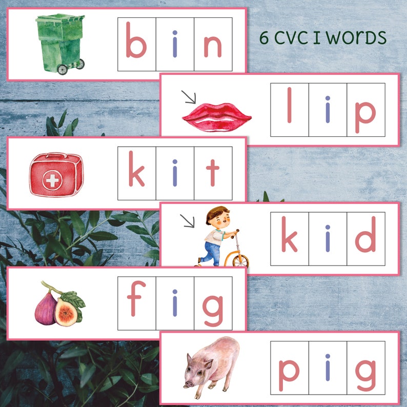 Montessori Printable Moveable Alphabet and CVC Word Matching - Etsy