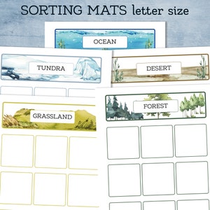 Animal Habitats Sorting Activity and Chart. Montessori Preschool and ...