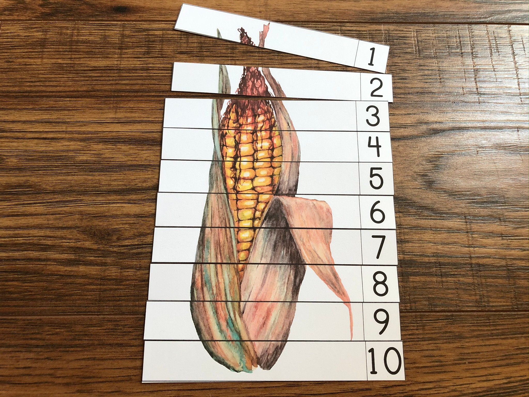 Preschool Fall Printable Number Sequence 1-10 Puzzles. - Etsy