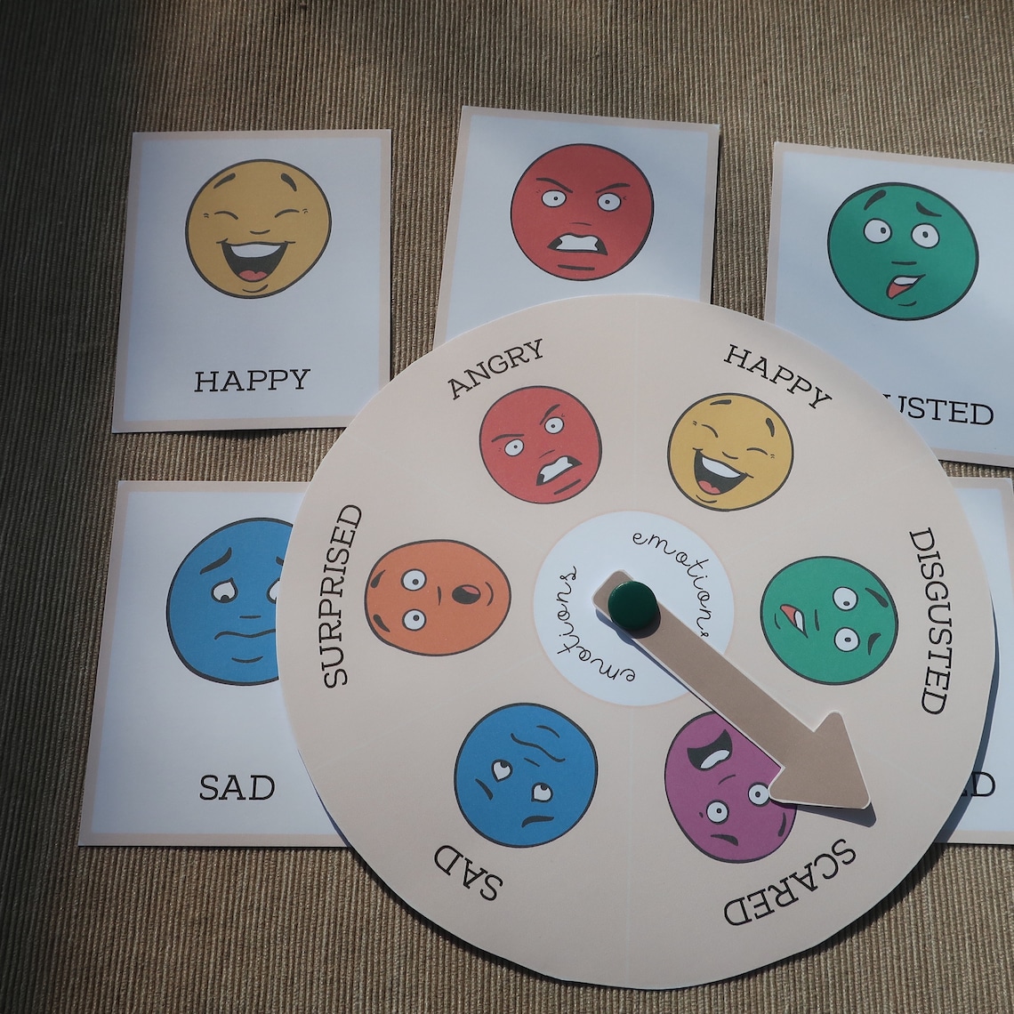 Emotions Cards and Wheel Printable. | Etsy
