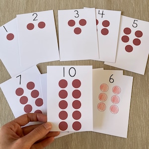 Montessori Printable Red Counters Activities. Toddler and Preschool ...