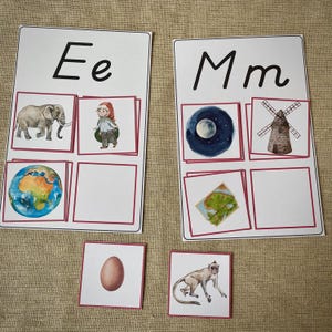 Phonics Printable Activity. Alphabet Matching Preschool. Montessori ...
