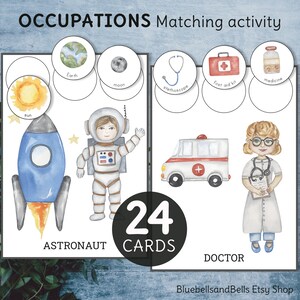 Occupations Cards Matching Activity. Community Helpers - Etsy