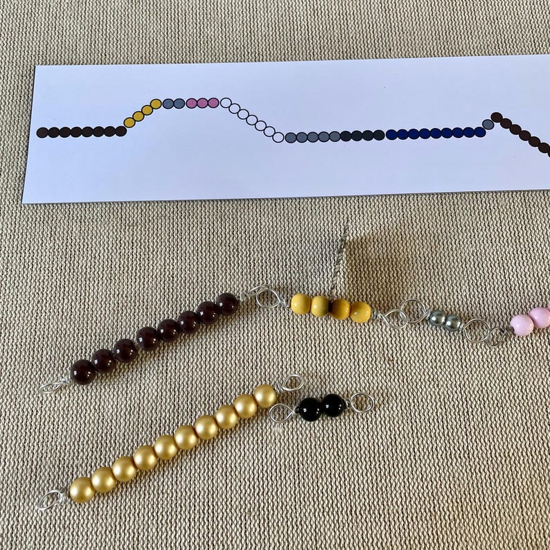 Montessori Bead Bars Subtraction Snake Game Printable Task Cards - Etsy