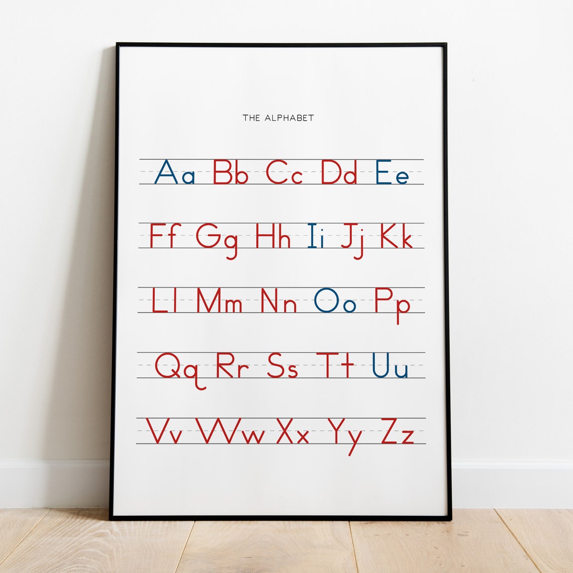 Montessori Alphabet Poster Lined. - Etsy