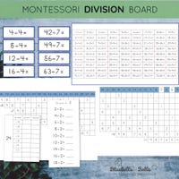 Montessori Division Charts | Division Worksheets & Control | 55 ...