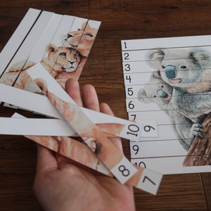 Mother's Day Preschool Printable Number Sequence Puzzles 1-10. Mother ...