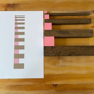 Montessori Pink Tower Brown Stair Pattern Cards Printable. Sensorial ...