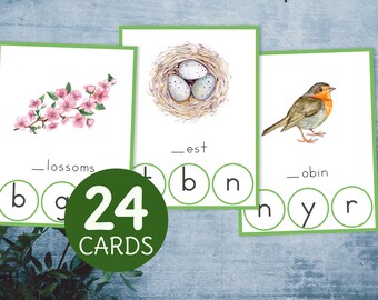 Beginning Sound Clip Cards for Kids, Learn to Read Phonics Flashcards ...