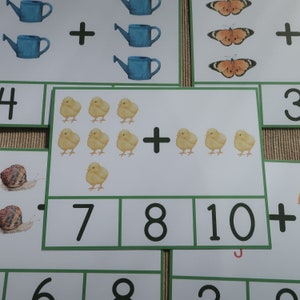 Montessori Spring Printable Addition Clip Cards. Preschool and ...