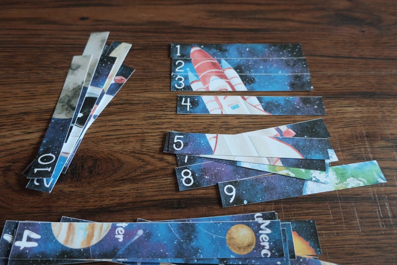 Outer Space Number Sequence 1-10 Printable Activity. Planets - Etsy