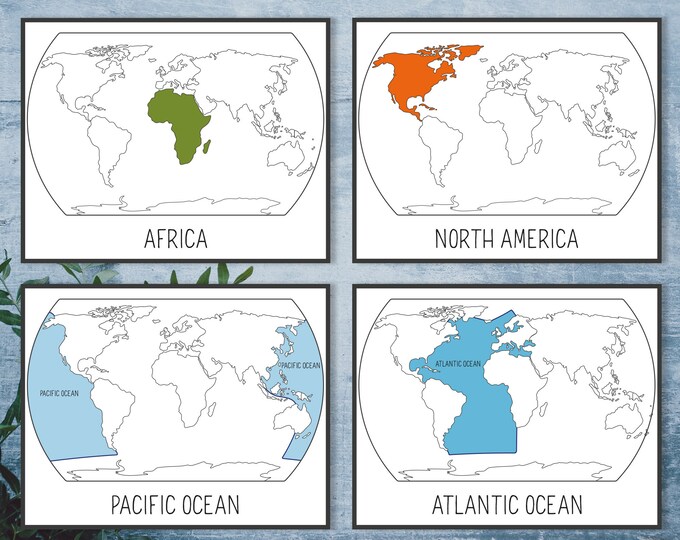 Continents & Oceans Project - Etsy