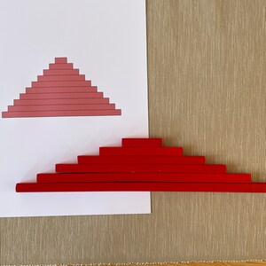 Montessori Red Rods Pattern Cards. Sensorial Extension Printable ...