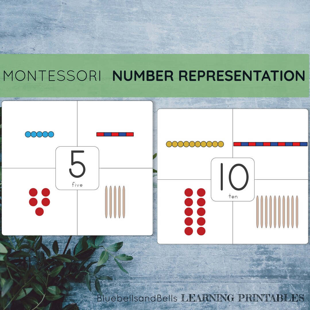 Montessori Beads, Number Rods, Counters, Spindles Number Cards ...