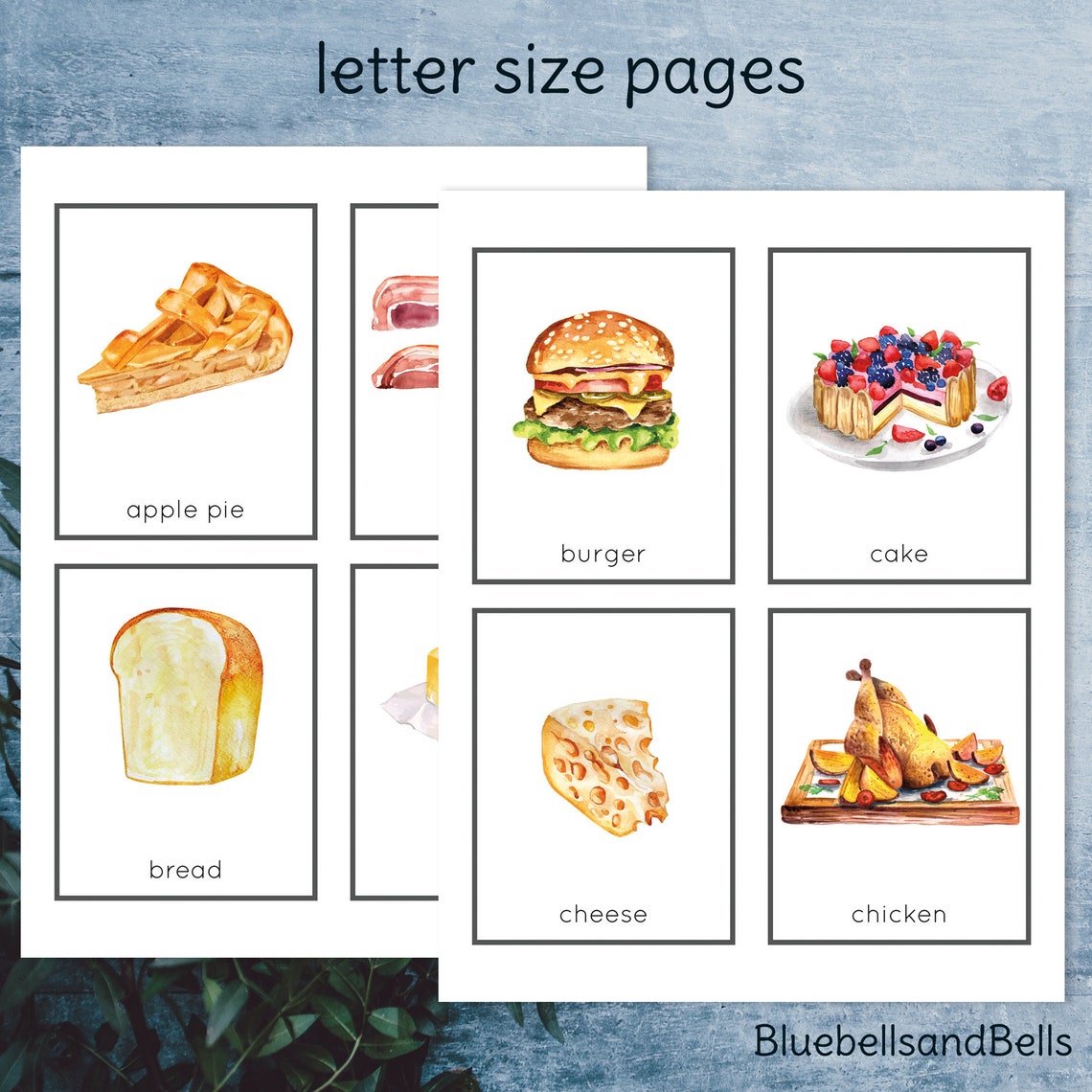 Food Flash Cards Printable. Vocabulary Preschool and Kindergarten ...
