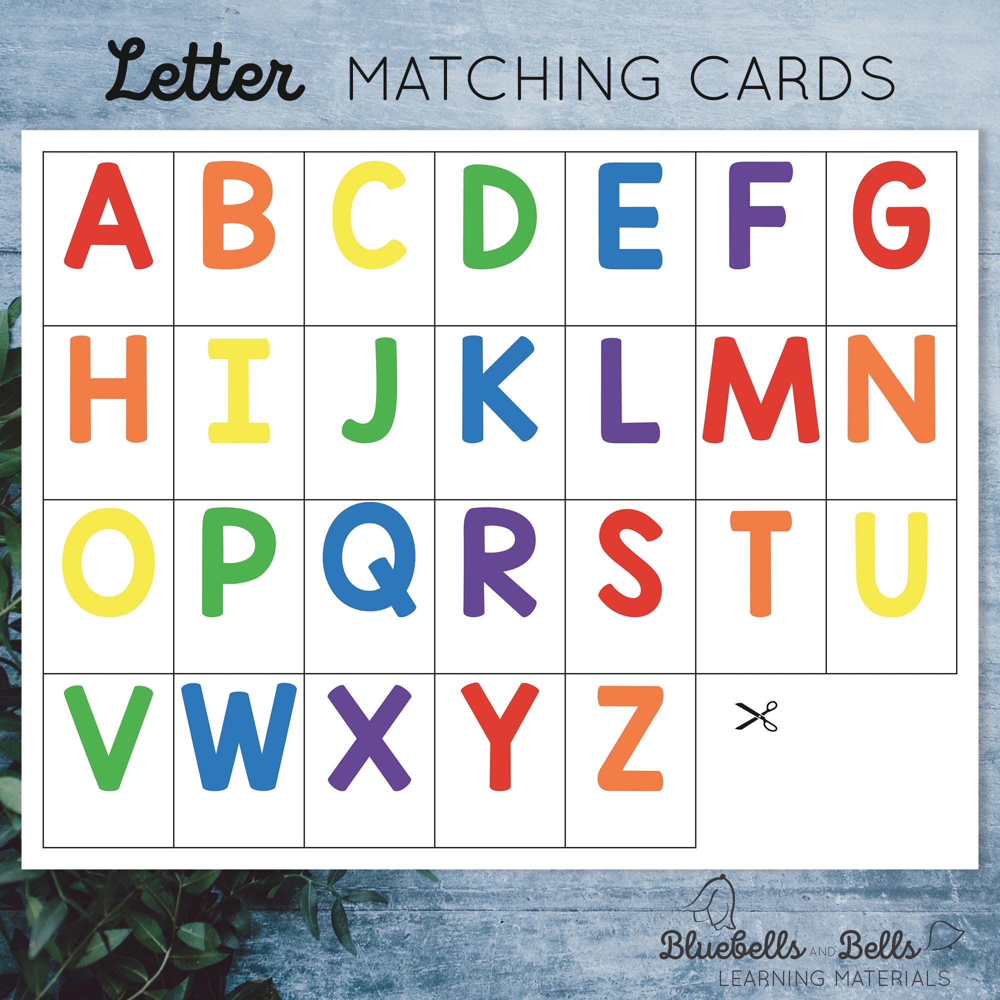 Letter Matching Printable. Alphabet Recognition Activity for Toddlers ...