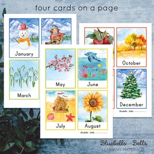 Months of the Year Cards and Poster. Digital Download. - Etsy