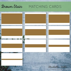 Montessori Brown Stair Extension Printable Patterns, Matching Cards and ...