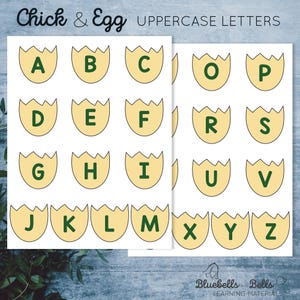 Spring Preschool Printable Letter Matching Chick and Egg. Easter ...